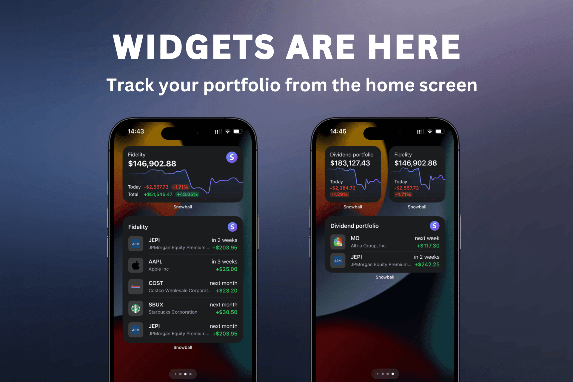 Snowball Updates: Introducing The Report, iOS Widgets & Mobile Enhancements